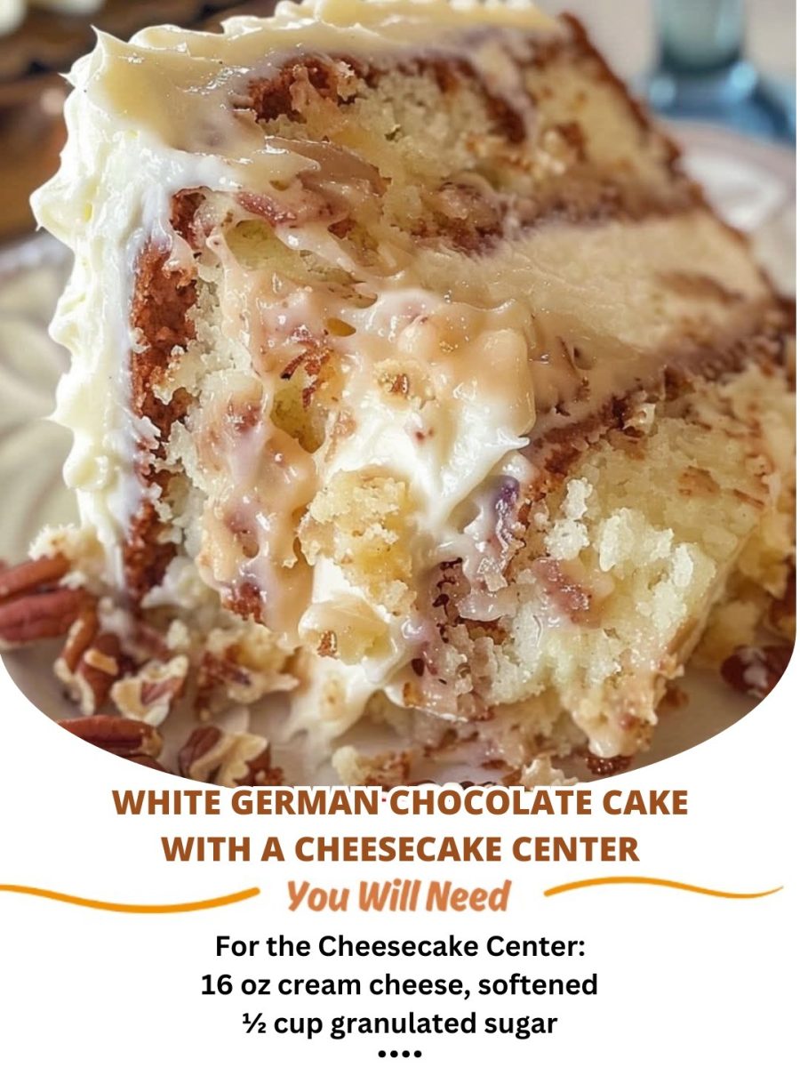 White German Chocolate Cake with a Cheesecake Center – VLiet.me