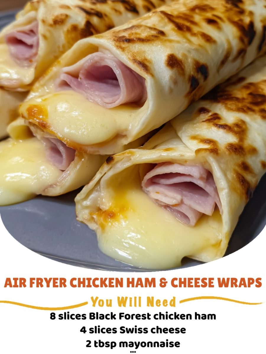 Air Fryer Chicken Ham & Cheese Wraps – VLiet.me